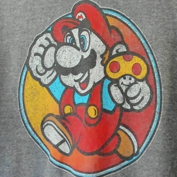 Nintendo | Shirts | Vintage Distressed Super Mario Bros Tshirt In Grey ...